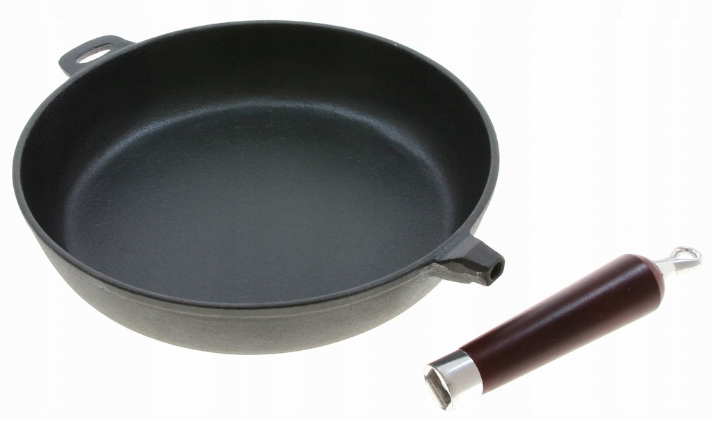 Купить ЧУГУННАЯ СКОВОРОДА 30см ТЯЖЕЛАЯ ГЛУБОКАЯ ГАЗОВАЯ ИНДУКЦИЯ ...