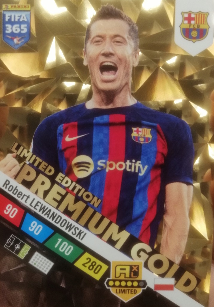 FIFA 365 2023 LIMITED PREMIUM GOLD LEWANDOWSKI - 13104140914 - oficjalne archiwum Allegro