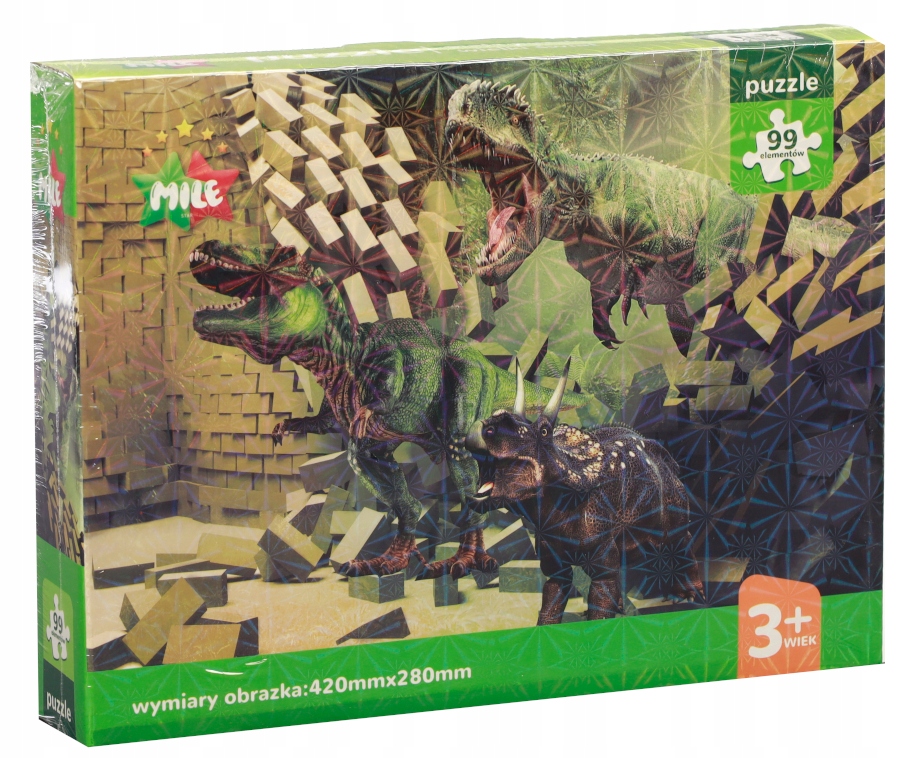 PUZZLE 99 EL. DINOZAURY UKŁADANKA PUZLE DINO DINUŚ - 11774469108 ...