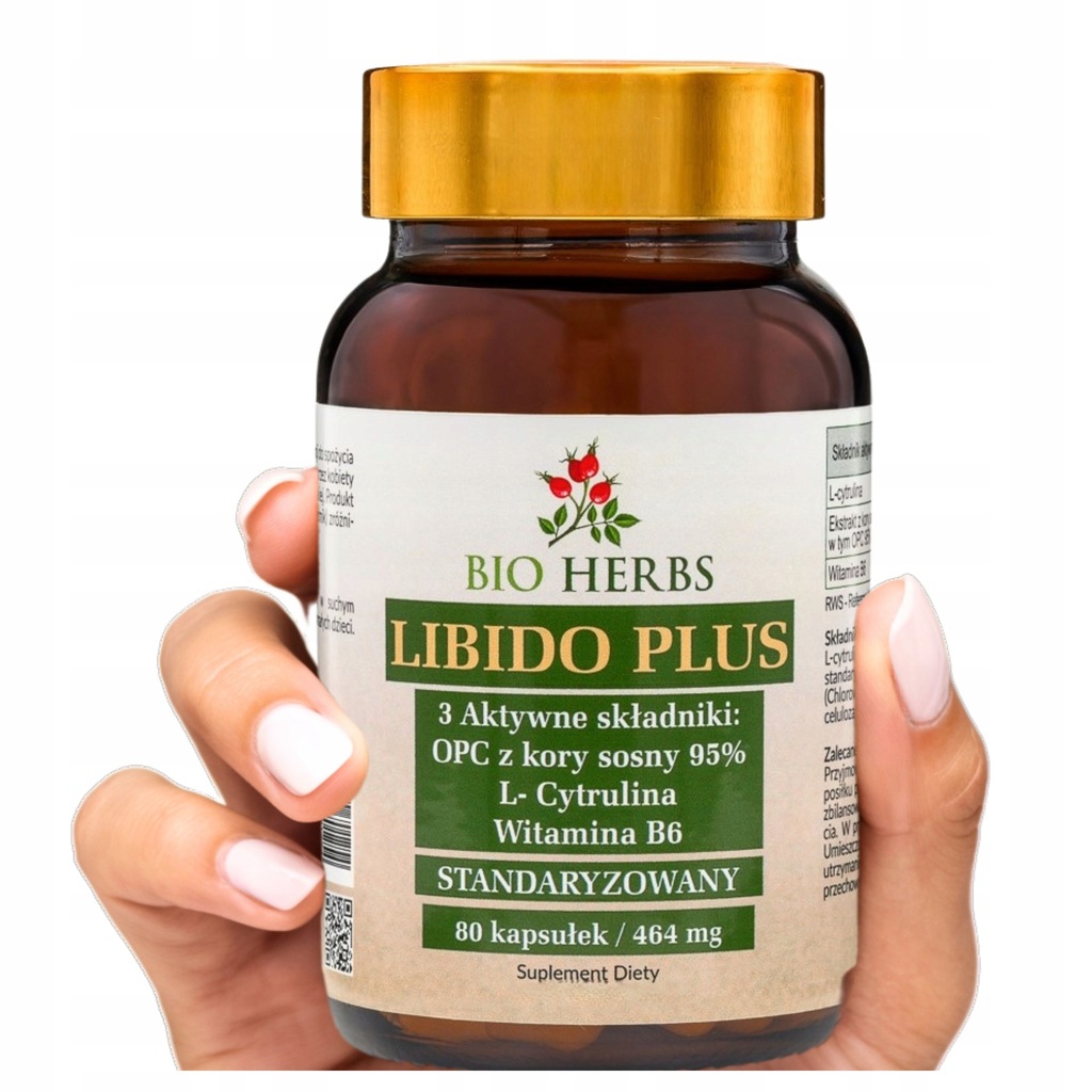 Libido Plus OPC L-Cytrulina Wit. B6 80 kaps. energia witalność Bio Herbs - 13998343082 ...