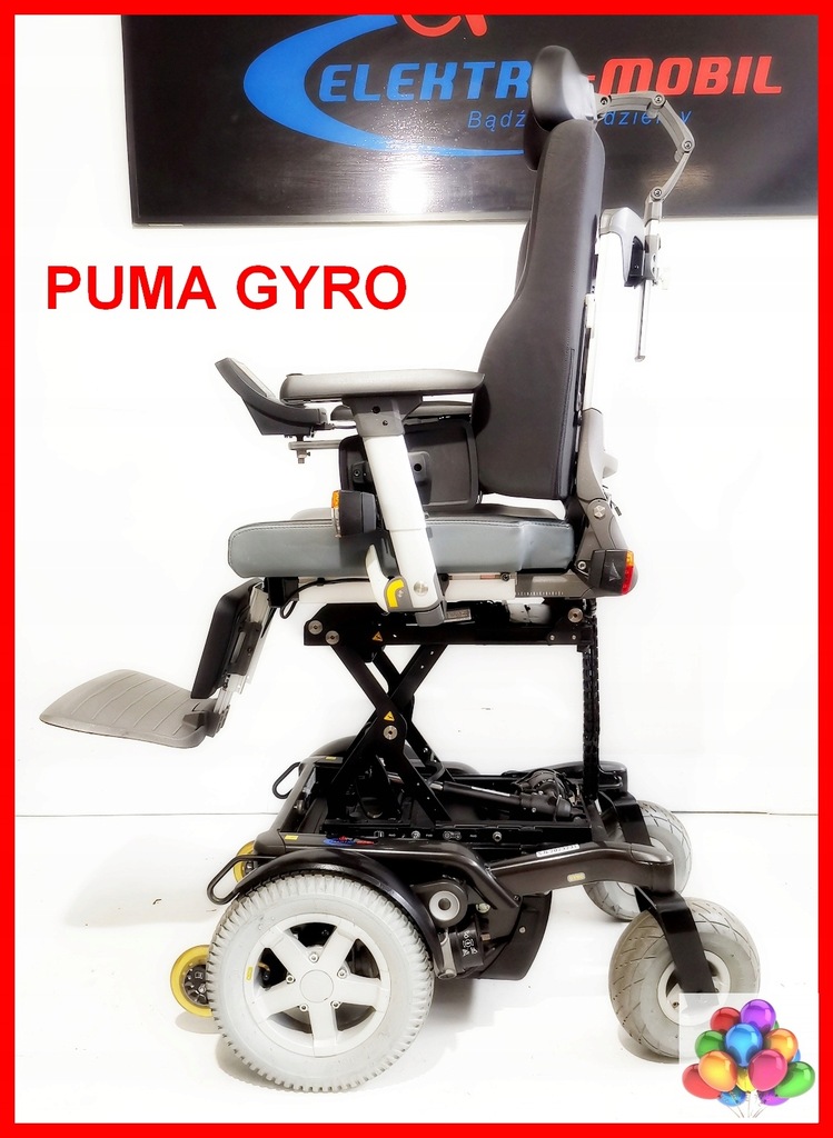 Wózek inwalidzki elektryczny PUMA GYRO winda kołyska GWARANCJA FV PUMA ...