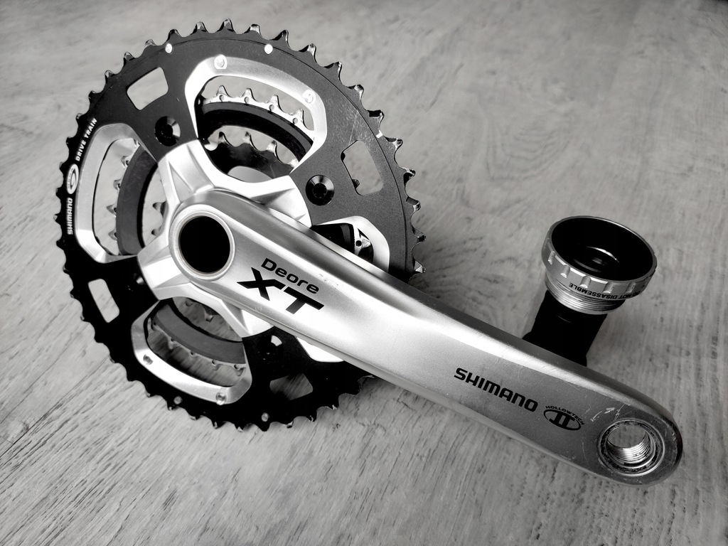 Korba SHIMANO Deore XT M770 175mm 44/32/22 +Suport - 13949219649 - oficjalne archiwum Allegro