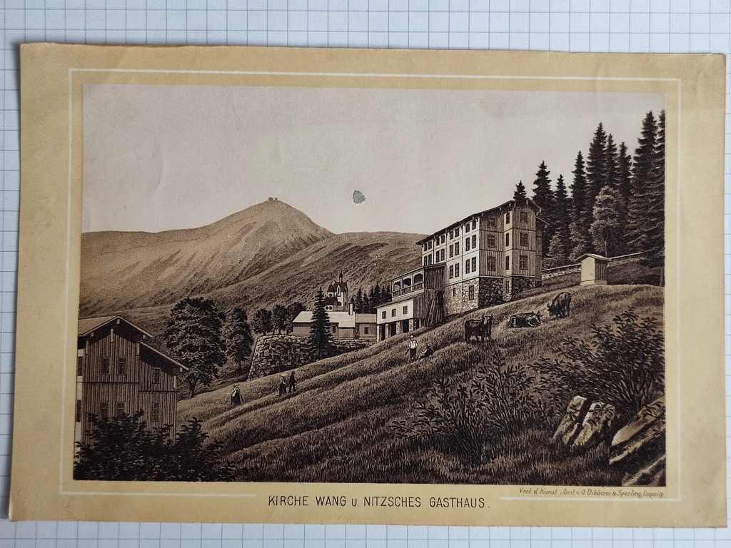 Zabytkowa Litografia Riesengebirge Karkonosze Karpacz - 15351408792 - oficjalne archiwum Allegro