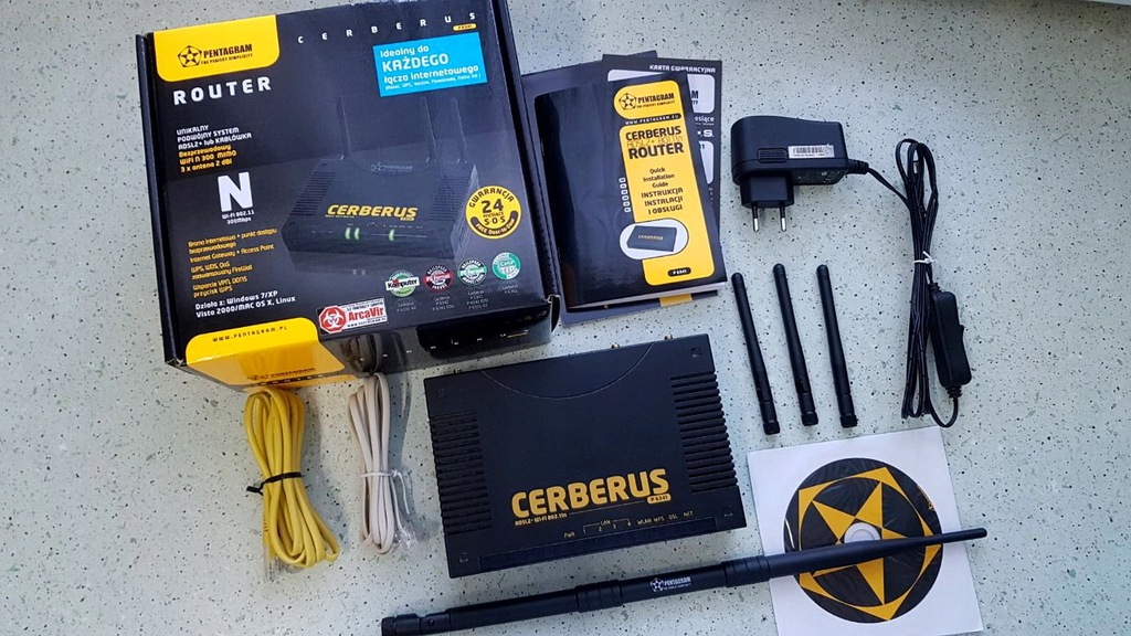 ROUTER PENTAGRAM CERBERUS P6341 ADSL2+WI-FI 802.11 - 7761728448 ...