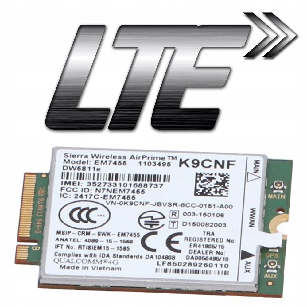 NOWY MODEM LTE DELL DW5811e EM7455 Sierra AirPrime - 8862688940 ...