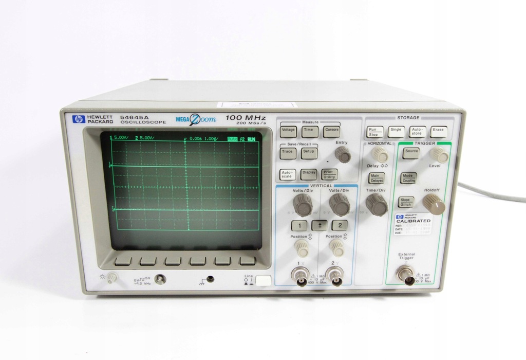OSCYLOSKOP DWUKANAŁOWY 2x100MHz HP 54645A - 14742670705 - oficjalne ...