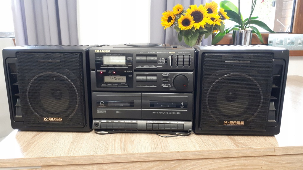 Magnetofon Sharp X-bass - 9814006301 - oficjalne archiwum Allegro