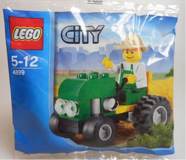 LEGO 4899 CITY - TRAKTOR I FARMER POLYBAG UNIKAT - 10051774396 ...