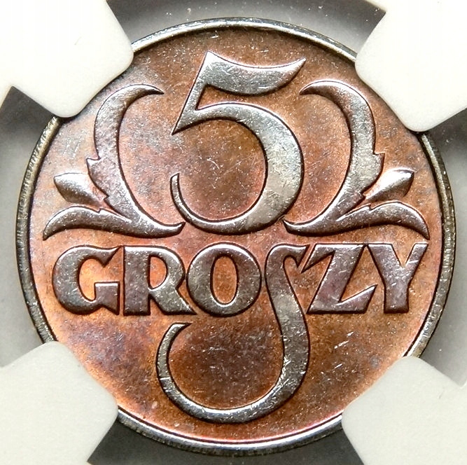 py 5 groszy 1936 - piękne i rzadkie - NGC MS64 BN - 14983339056 - oficjalne archiwum Allegro