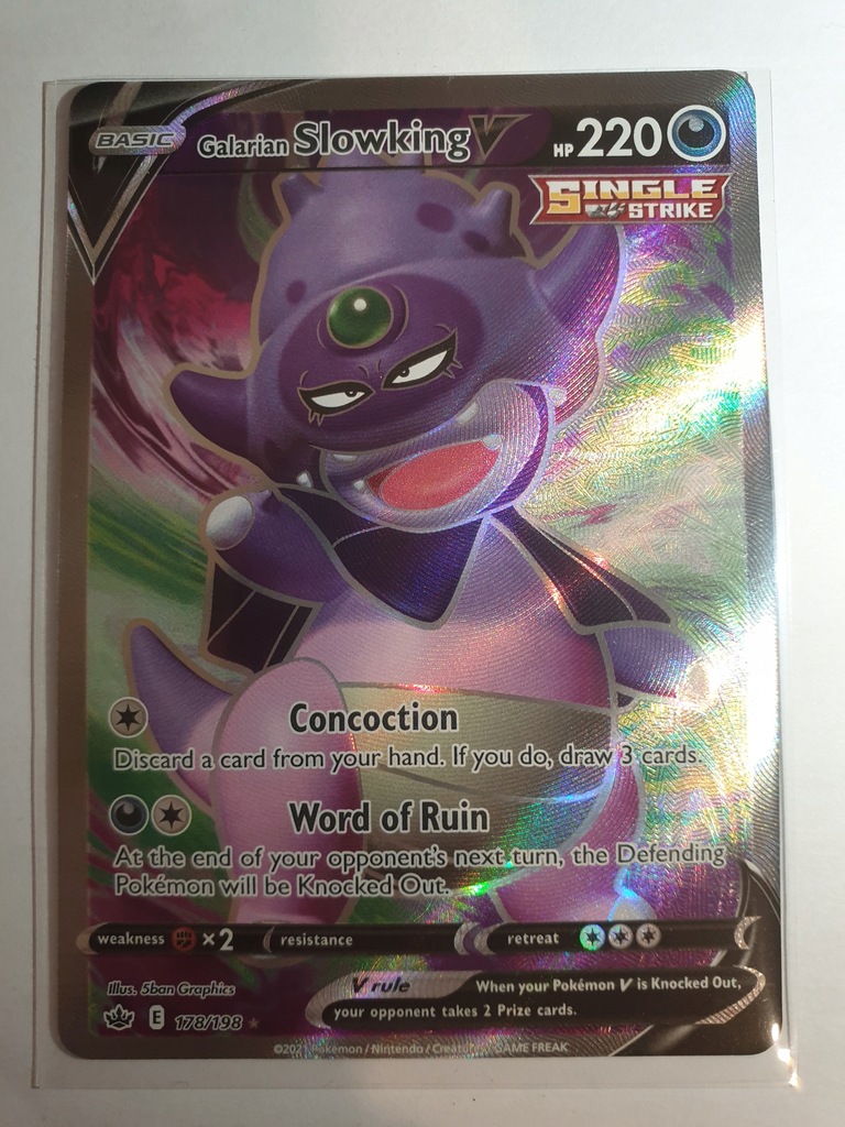 KARTA POKEMON TCG GALARIAN SLOWKING V 178/198 - 13402024918 - oficjalne archiwum Allegro