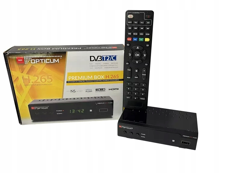 DEKODER OPTICUM PREMIUM BOX H.265 DVB-T2/HEVC - 12952964460 - oficjalne ...
