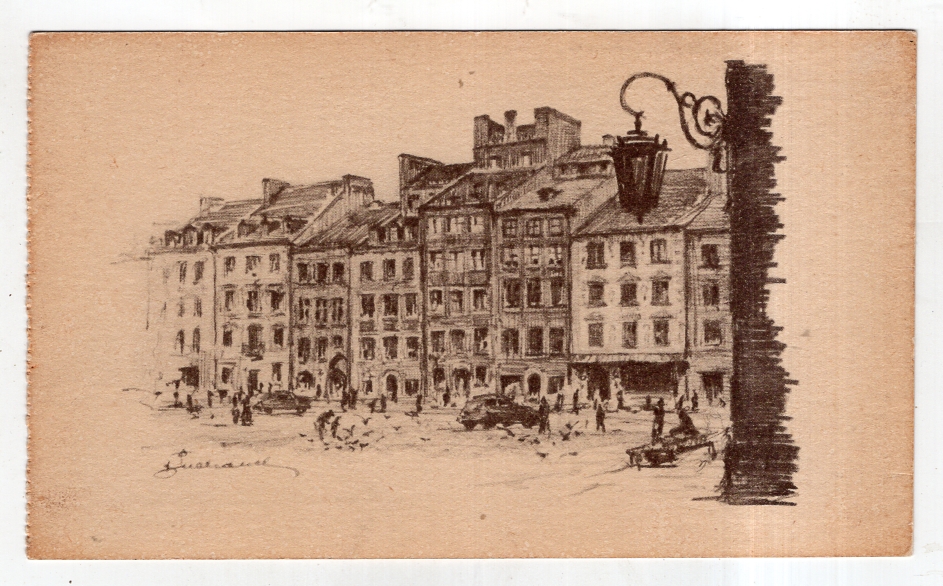 Warszawa - Rynek Stare Miasto - RYSUNEK - ok1950 - 12332416268 ...