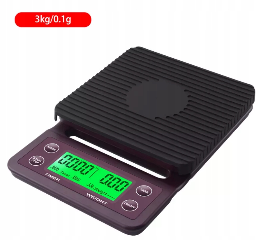 Cyfrowa waga do kawy elektroniczna LCD 3kg/0.1g - 14180794975 - oficjalne archiwum Allegro