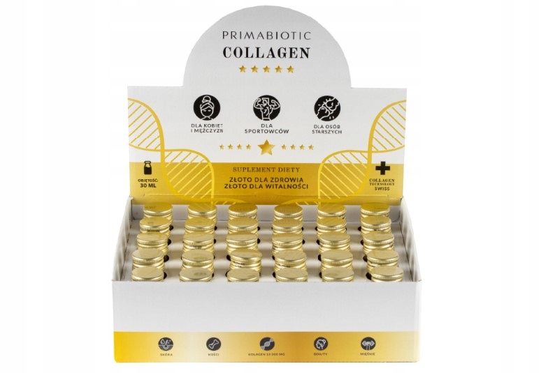 Collagen Gold Primabiotic Kolagen 10000mg 30 szt - 11792992981 - oficjalne archiwum Allegro
