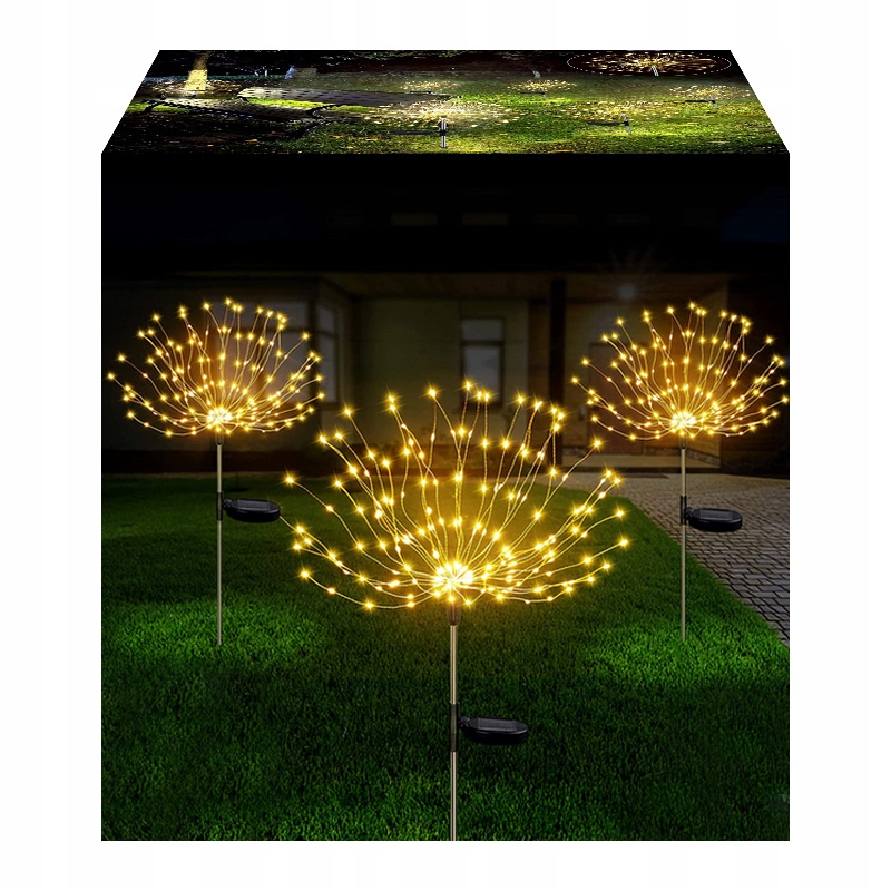 2X LAMPA SOLARNA OZDOBA OGRODOWA DMUCHAWCE 150 LED - 13754746019 - oficjalne archiwum Allegro