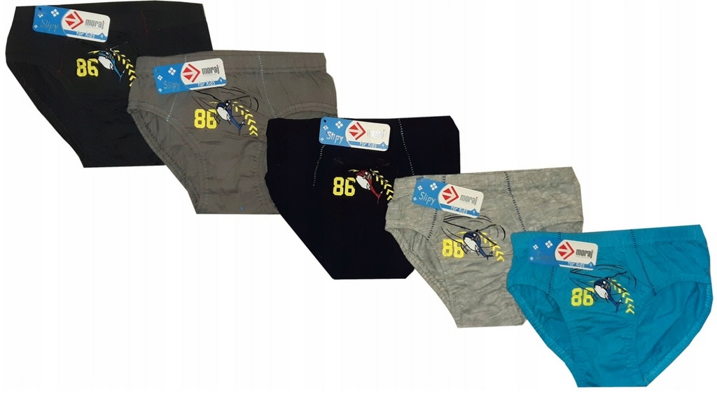 MORAJ S1 slipy majtki KOMPLET 5 par zestaw 116-122 - 9711792734 ...