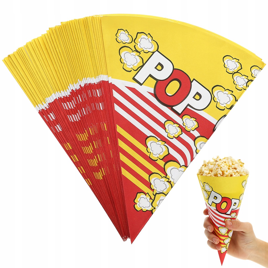 POPCORN CONES MACHINE BAGS PAPER TREAT BULK THEMED SNACK SNACKS ...