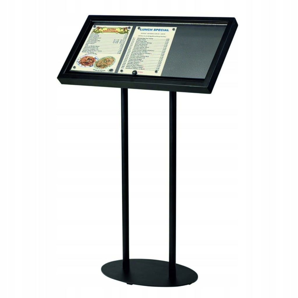 Stojak zewnętrzny na menu menuboard 3xA4 black - 9764039735 - oficjalne ...