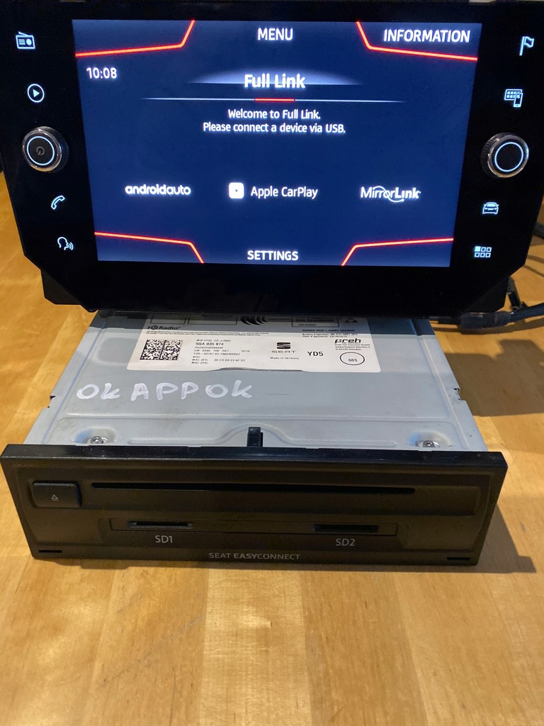 RADIO SAT NAV MIB STD2 DAB SEAT 5QA035874 - 8740370329 - oficjalne ...