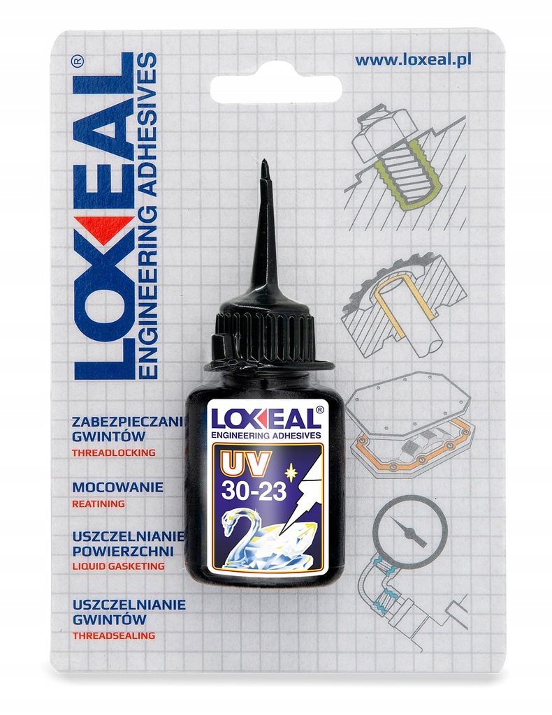 LOXEAL 30-23 KLEJ UV DO SZKŁA I METALU 10 ml - 12683486971 - oficjalne archiwum Allegro