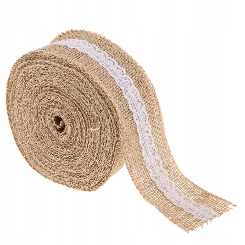 Rustykalna juta juta koronkowa wstążka rolka - 12195423298 - oficjalne ...