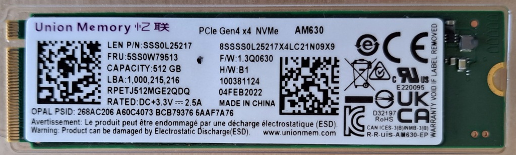 SSD_ASM 512G,M.2,2280,PCIe4x4,UM,OPAL - 12615234090 - oficjalne ...
