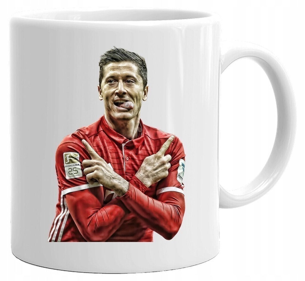 KUBEK ROBERT LEWANDOWSKI + NAPIS GRATIS - 12495212762 - oficjalne archiwum Allegro