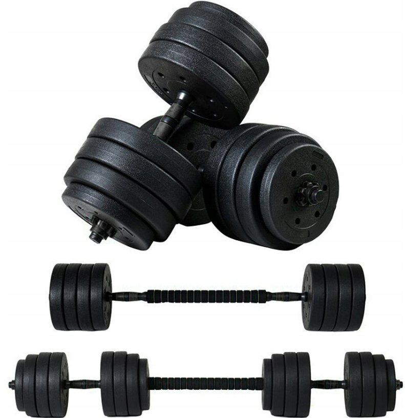 REGULOWANE HANTLE bitumiczne 40 KG ZESTAW HANTLI 2X20 KG Z FUNKCJĄ SZTANGI - 17273897607 ...