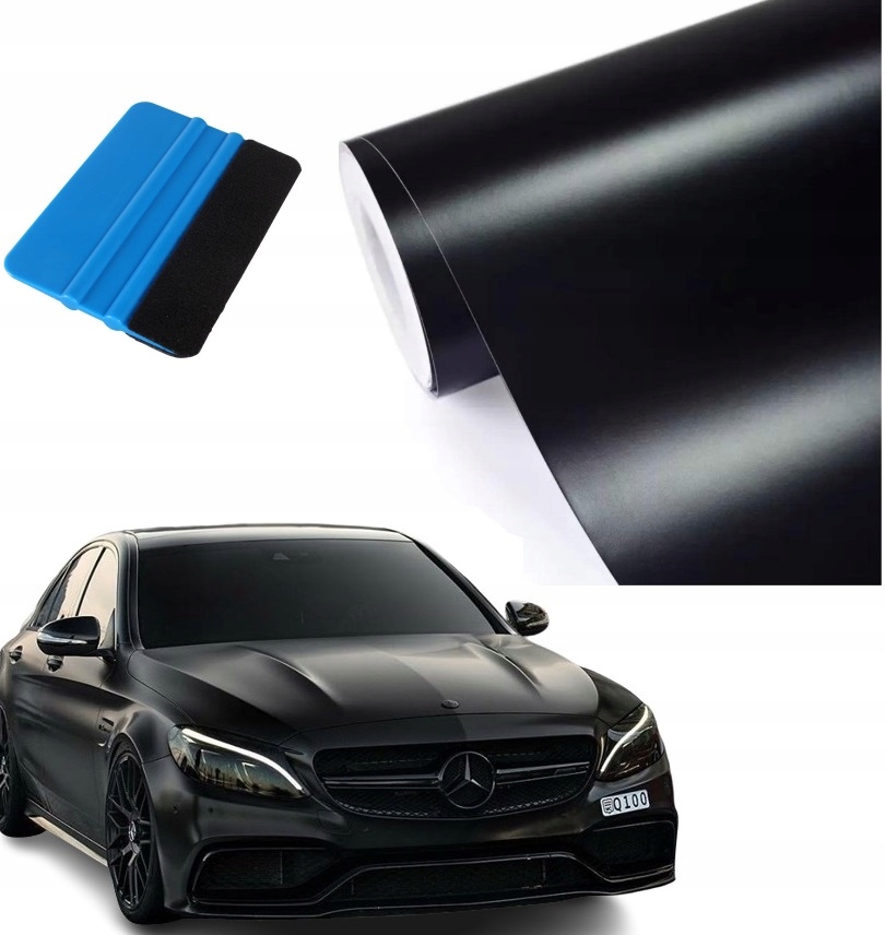 AUTO FOLIA OKLEINA CZARNA CZARNY MAT MATOWA 152cm - 13765265365 ...