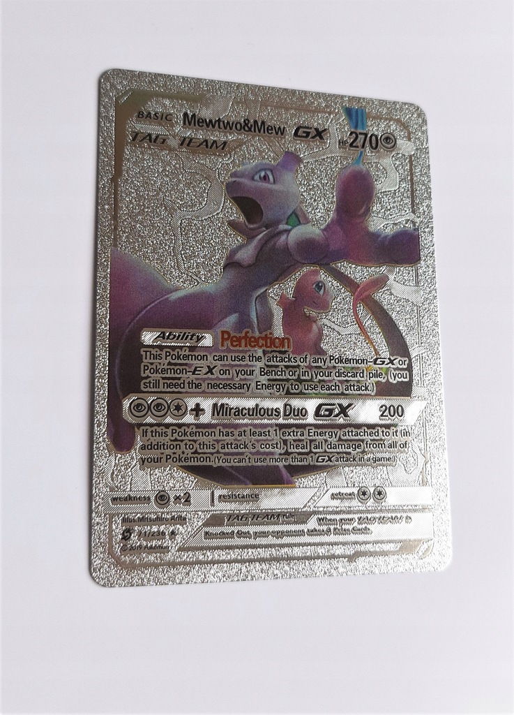Karta Pokemon Mewtwo & Mew GX Silver - 12805864397 - oficjalne archiwum ...