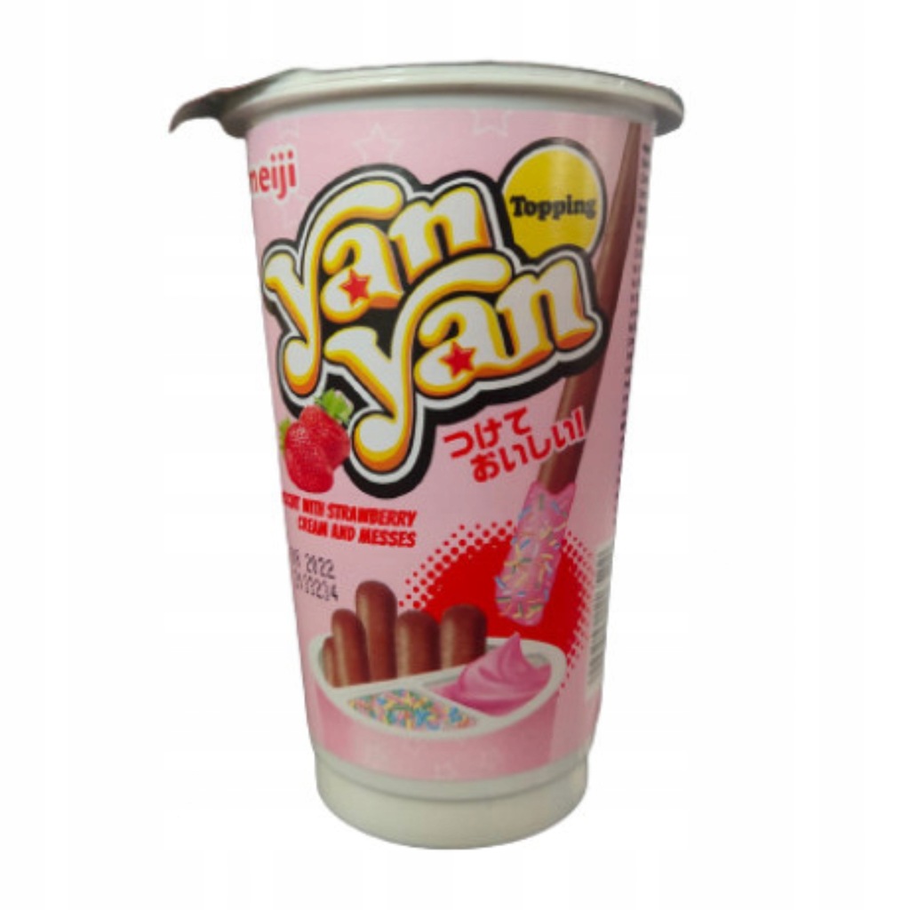 MEIJI YAN YAN TOPPING TRUSKAWKOWE PALUSZKI 30G - 13577138905 ...
