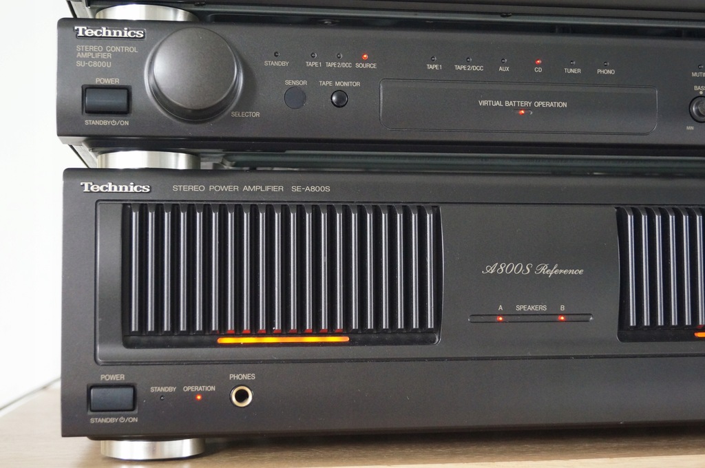 Technics wzmacniacz SU-C800U + SE-A800S z pilotem. - 9036415387 - oficjalne archiwum Allegro