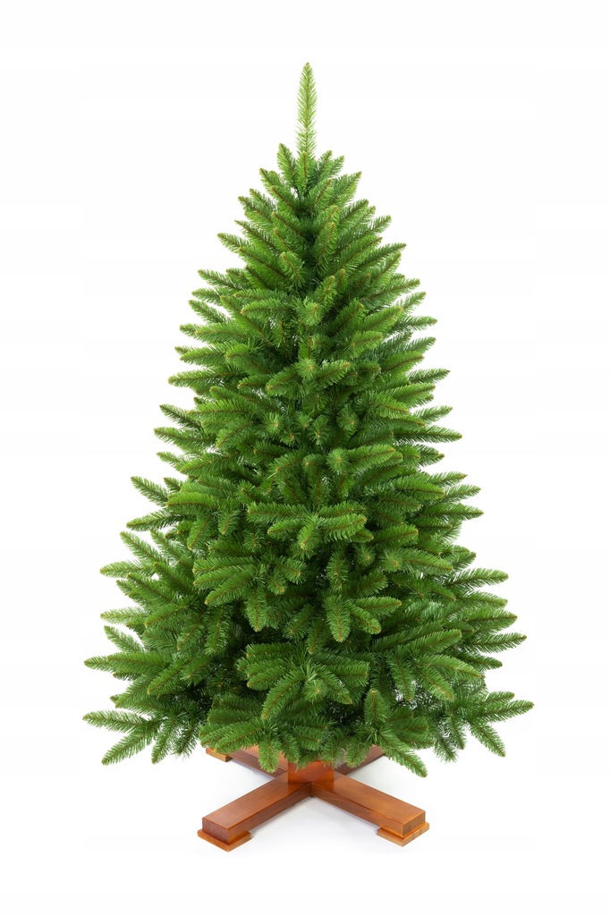 CHOINKA SZTUCZNA ŚWIERK NATURALNY ROYAL 220 cm stojak drewniany ...