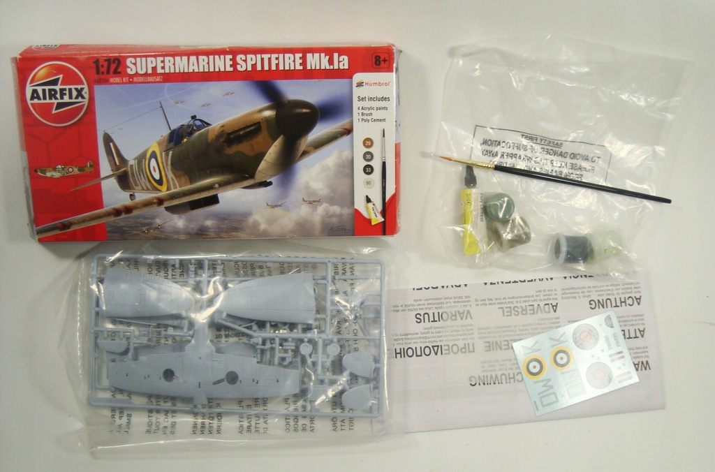 Airfix Supermarine Spitfire Mk.Ia / STARTER SET - 11172388579 - oficjalne archiwum Allegro