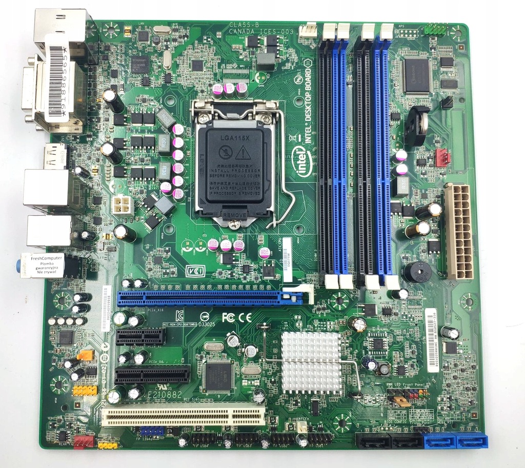 Płyta główna Intel DQ67SW LGA1155 USB 3.0 DP DVI - 9951173826 ...
