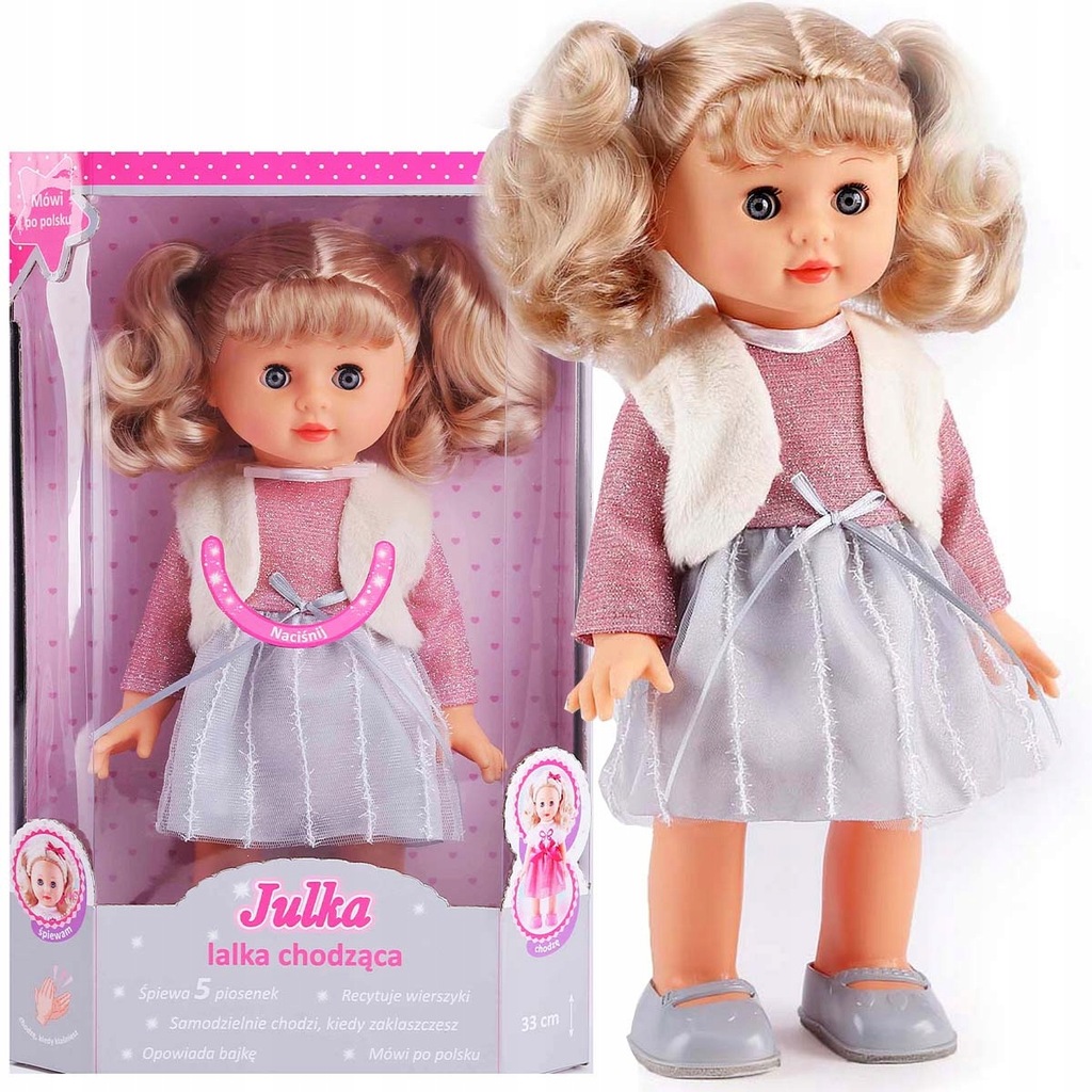 PIĘKNA CHODZĄCA LALKA JULKA SMILY PLAY SP83960 - 12653600615 ...