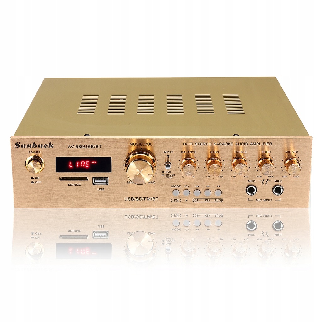 AMPLITUNER WZMACNIACZ STEREO BLUETOOTH PILOT FM - 12041722027 - oficjalne archiwum Allegro