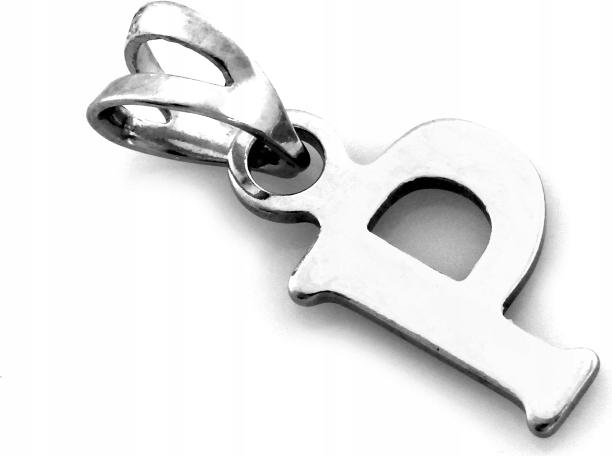 Srebrna zawieszka 925 literka P wisiorek celebrytka litera P prezent modna - 14569250745 ...