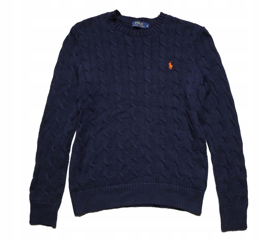 Ralph Lauren Polo sweter warkocz męski crew neck M - 13051810893 ...