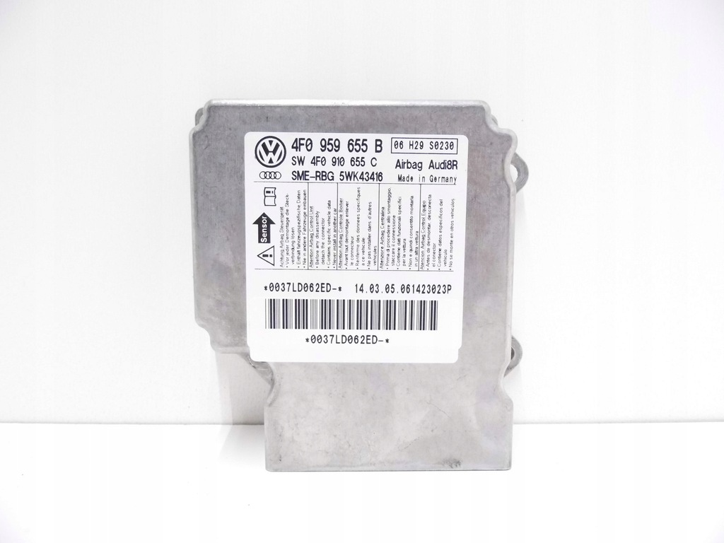 MODUŁ SENSOR AIRBAG PODUSZEK 4F0959655B AUDI A6 C6 - 7828116184 ...