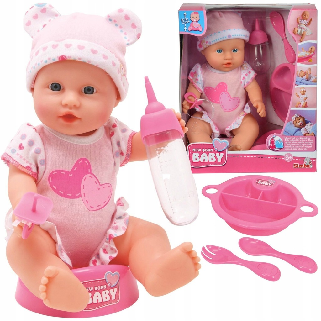 NEW BABY BORN LALKA FUNKCYJNA PIJE SIKA 30CM SIMBA - 8702776363 ...