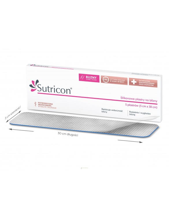 SUTRICON silikonowe PLASTRY na blizny 5x30cm 5szt. - 12888981375 ...