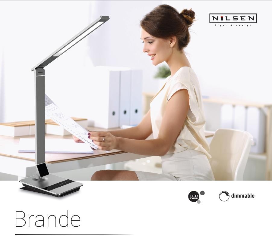 BRANDE Nilsen DN003 Lampka biurkowa / nocna LED MI - 7211127527 - oficjalne archiwum Allegro
