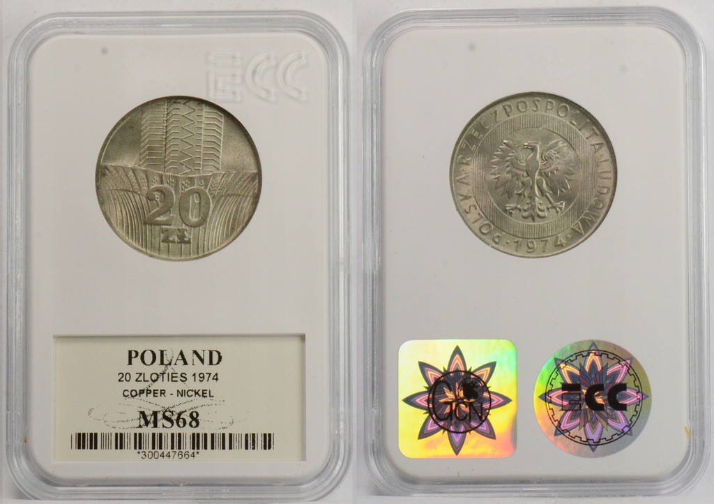 20 ZŁOTYCH 1974 WIEŻOWIEC I KŁOSY MS68 12.06 - 13838521912 - oficjalne archiwum Allegro