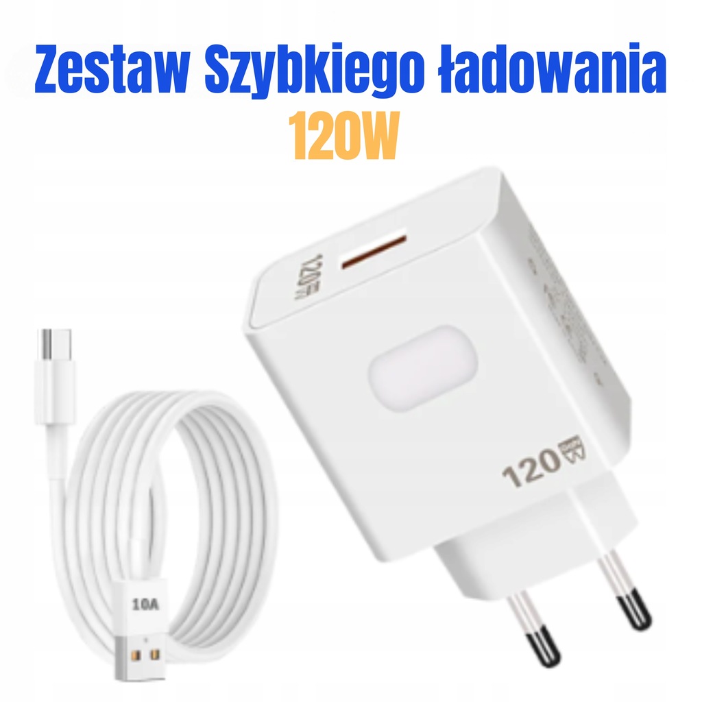 Zestaw ładowarki TIGER USB-C i kablem USB-C / 120W+ Darmowa Dostawa ...
