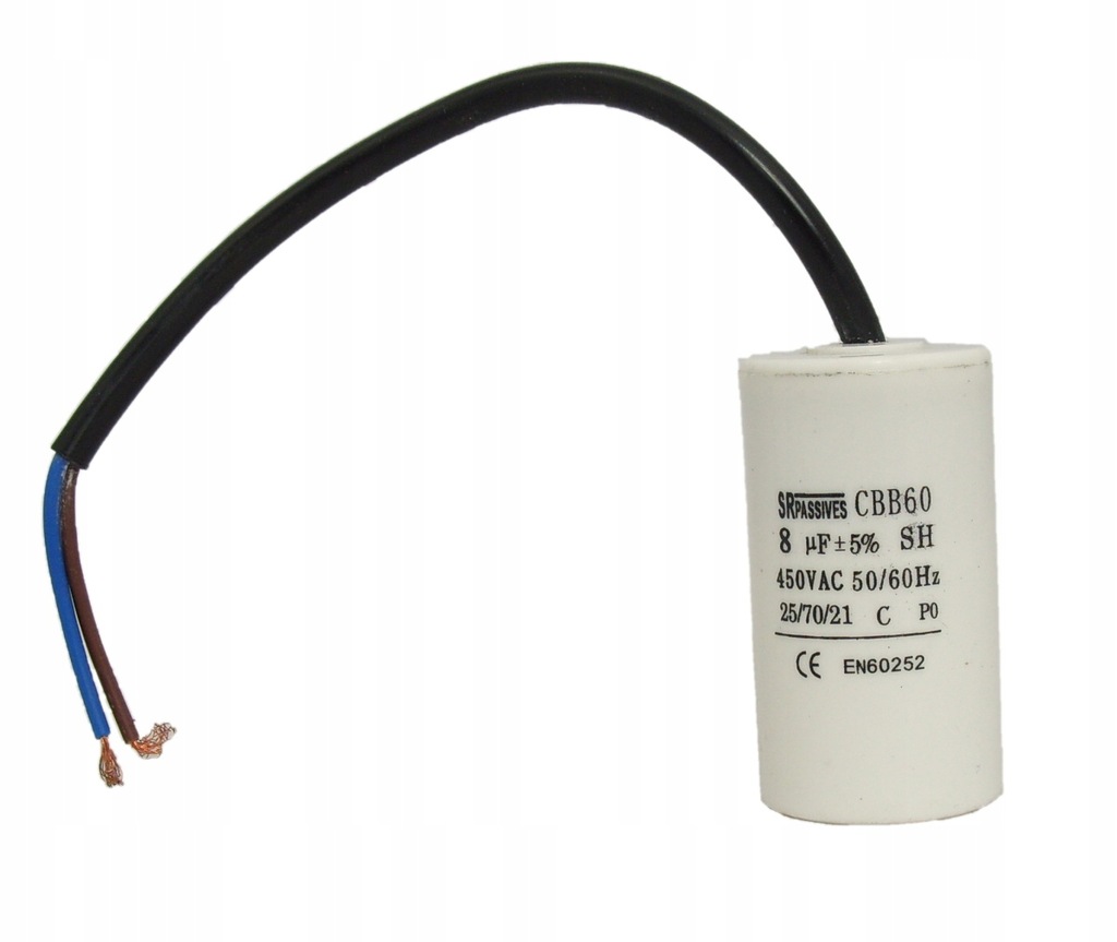 Kondensator rozruchowy silnika 8uF 450V CBB60 SRPASSIVES kabel - 14906438544 - oficjalne ...