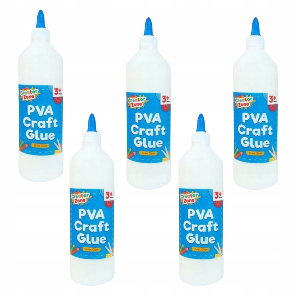 Klej PVA w Płynie do Papieru Brystolu Kartonu Plastyki Szkolny 500 ml 5 ...