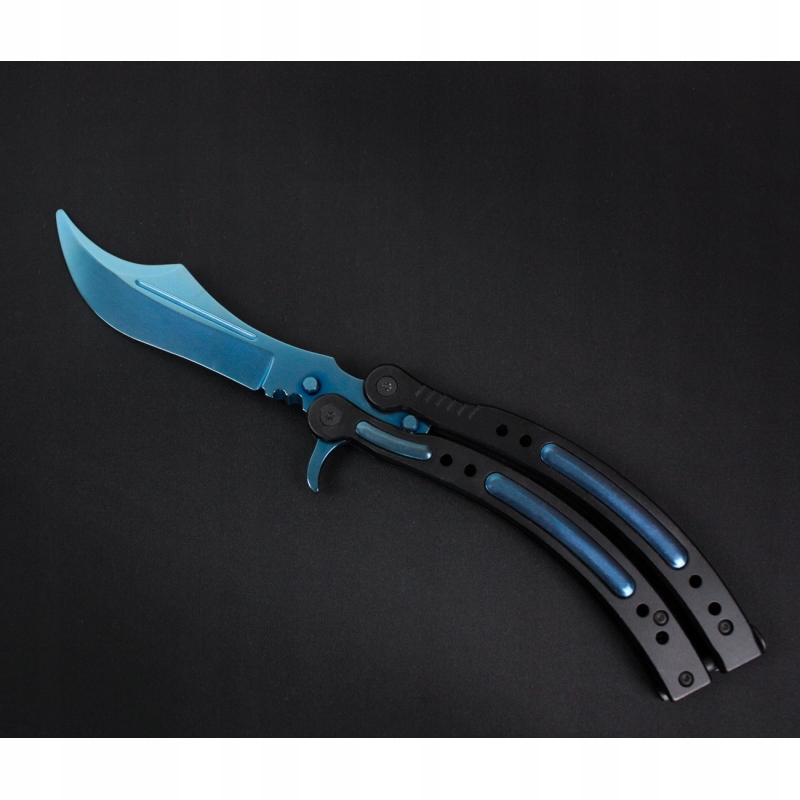Nóż motylkowy TRENINGOWY motylek CS:GO Blue Steel - 7850196684 ...