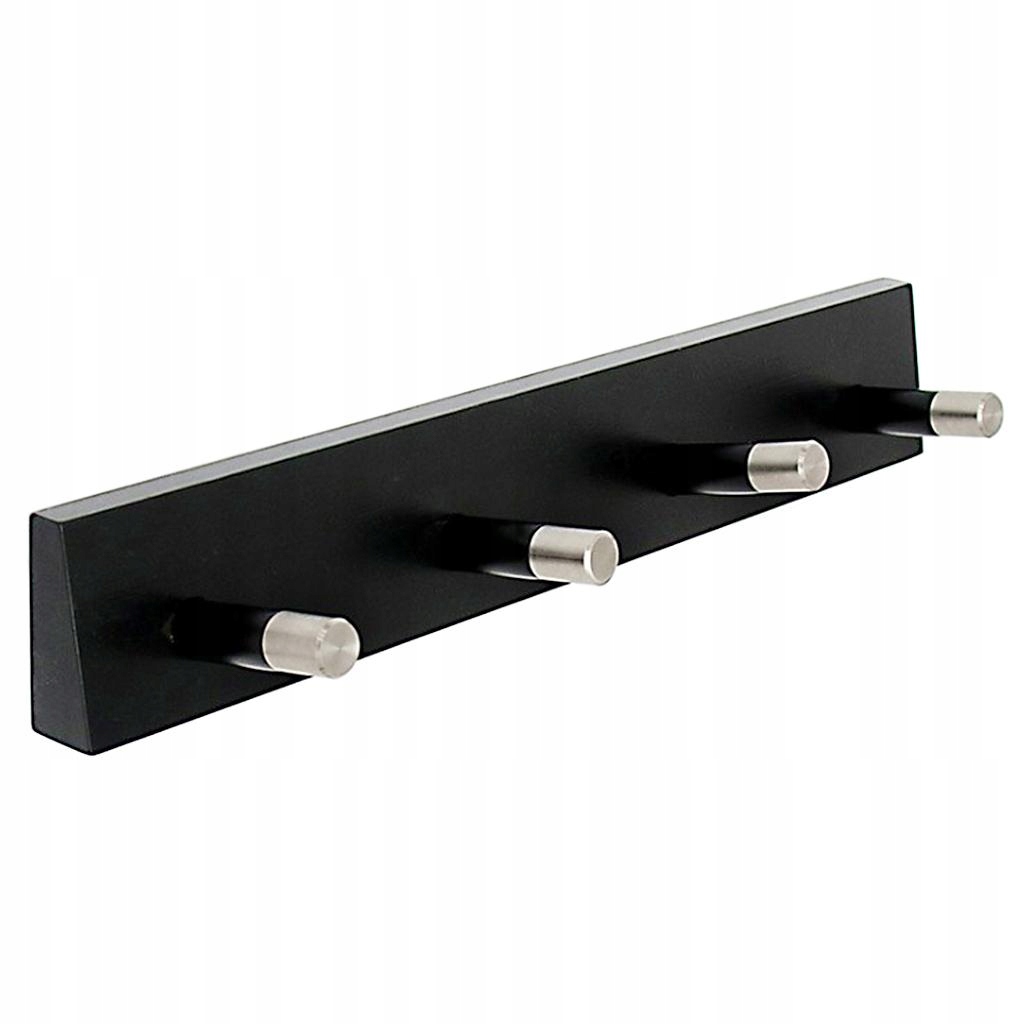 Wall Mounted Bamboo Wood Board Coat Rack Black - 13077483982 ...