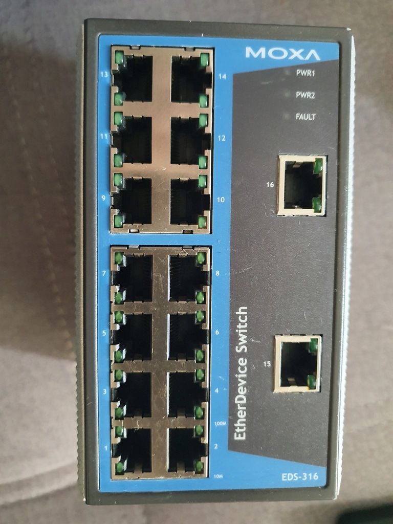 EDS-316 switch 16x Ethernet MOXA - 12164509397 - oficjalne archiwum Allegro